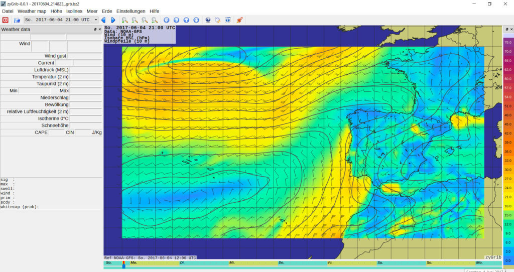 Weather Routing Software for Sailing Passage Planning