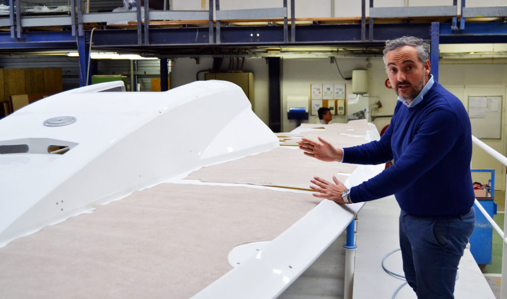 Gianguido Girotti shows the Figaro 3 series production