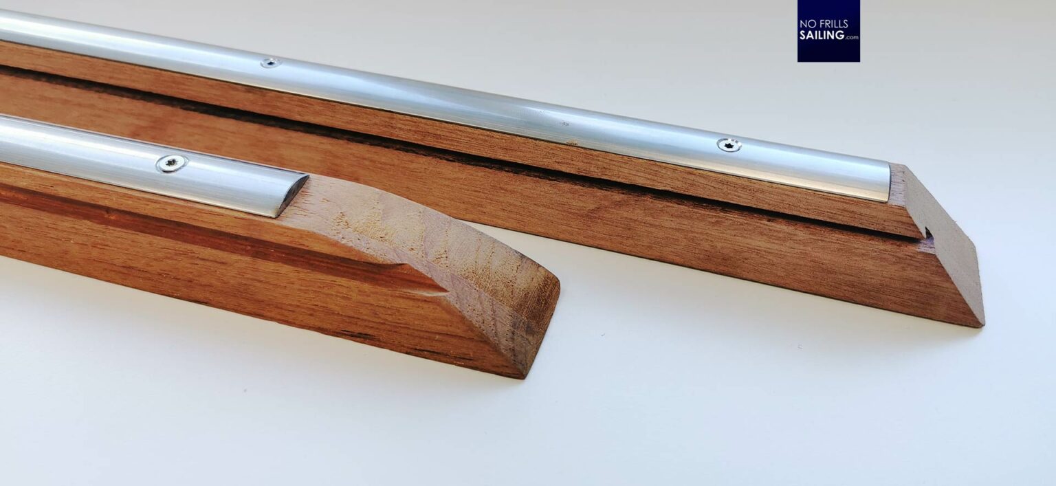 Sailboat rubrail from Sapele Mahogany