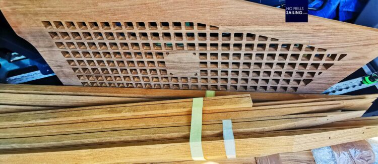 Finishing a CNC-milled Teak Grating