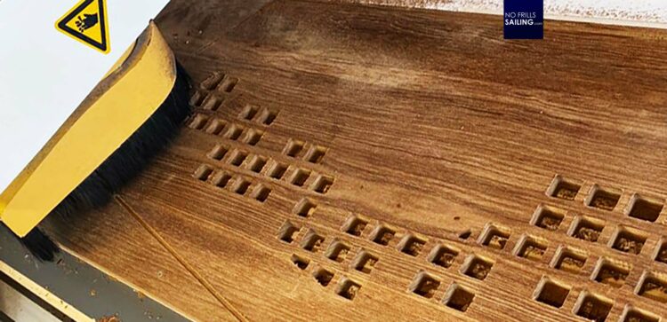 Finishing a CNC-milled Teak Grating – no-frills-sailing.com